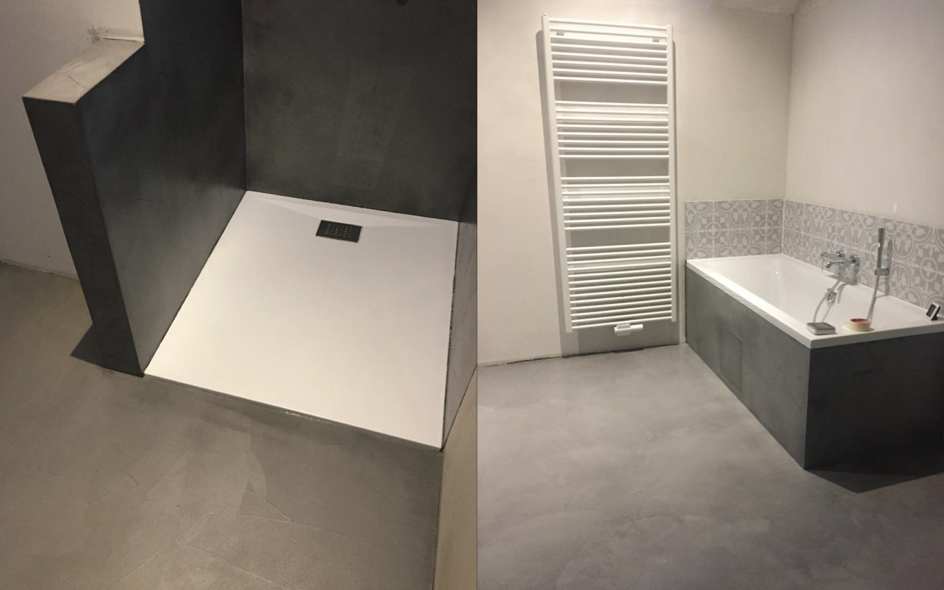 Pose du carrelage SDB